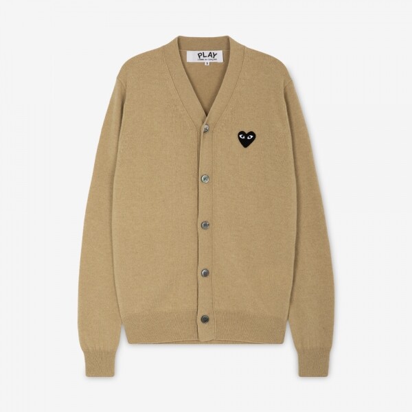 꼼데가르송 공용 하트 로고 베이지 가디건 AZ N024 051 3